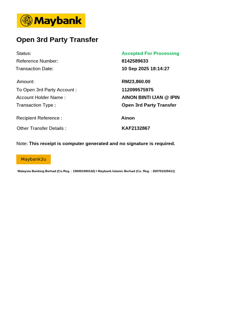 Maybank (Accepted) | PDF