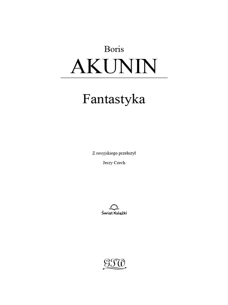 Akunin Boris - Fantastyka | PDF