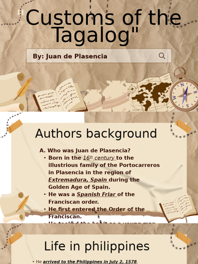 Tagalog Customs by Juan de Plasencia | PDF | Philippines