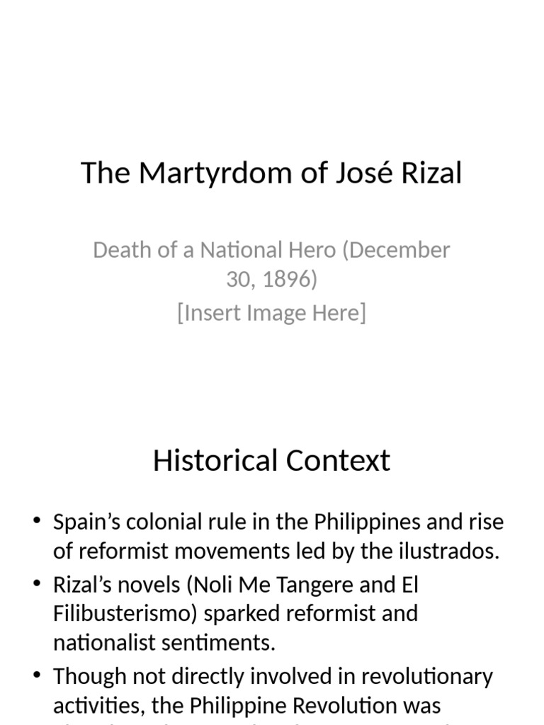 Martyrdom of José Rizal: A Summary | PDF | Philippines