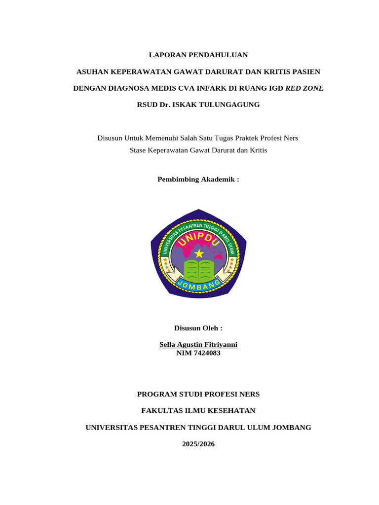 Asuhan Keperawatan CVA Infark IGD | PDF