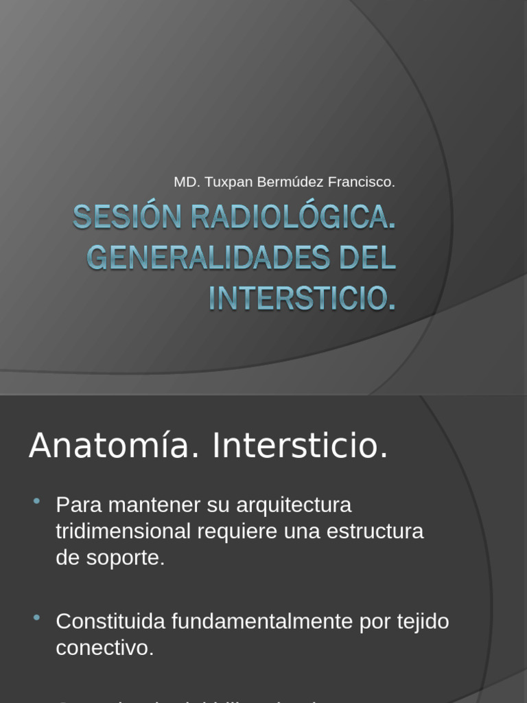 Anatomía del Intersticio Pulmonar | PDF | Pulmón | Anatomía