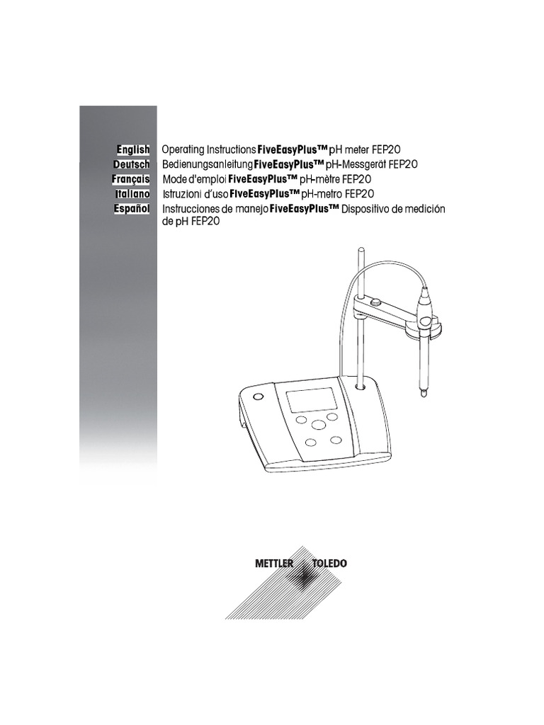 Mettler Toledo PH Meter FiveEasyPlus FEP20 Manual | PDF