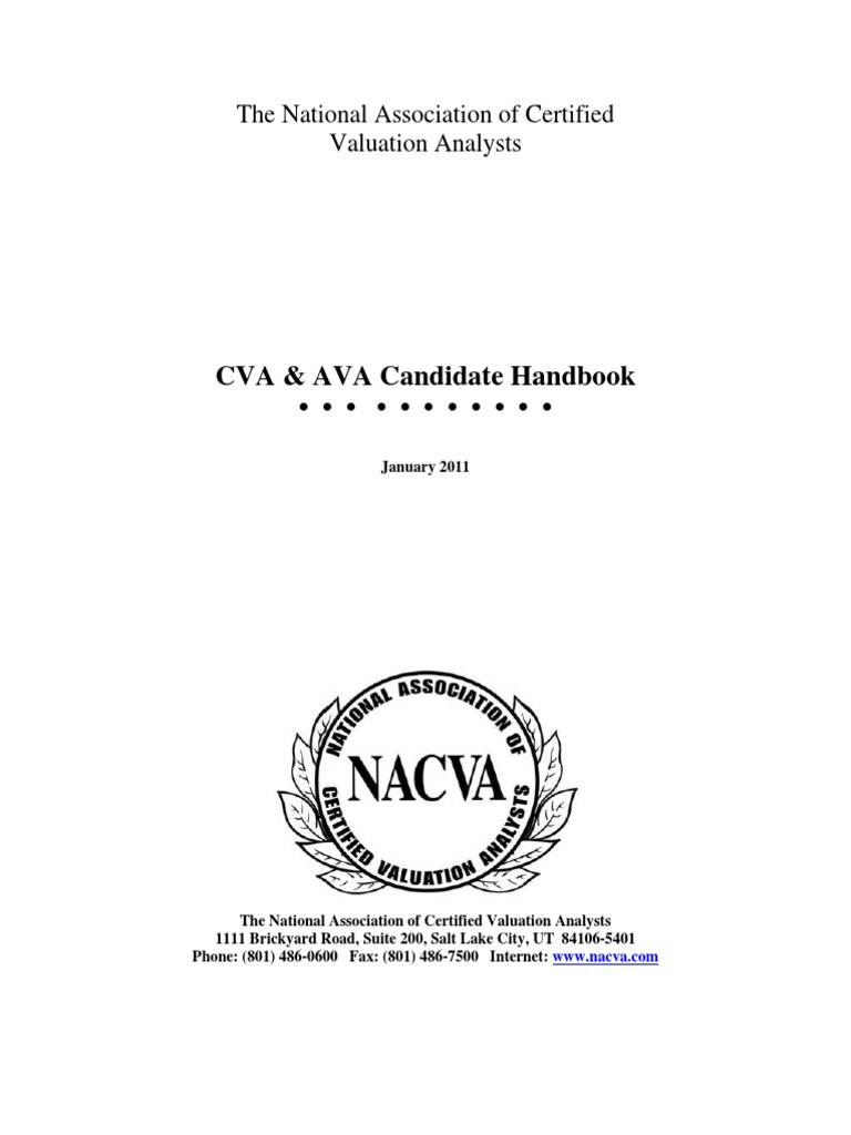 CVA AVA Candidate Handbook | PDF | Professional Certification | Test ...