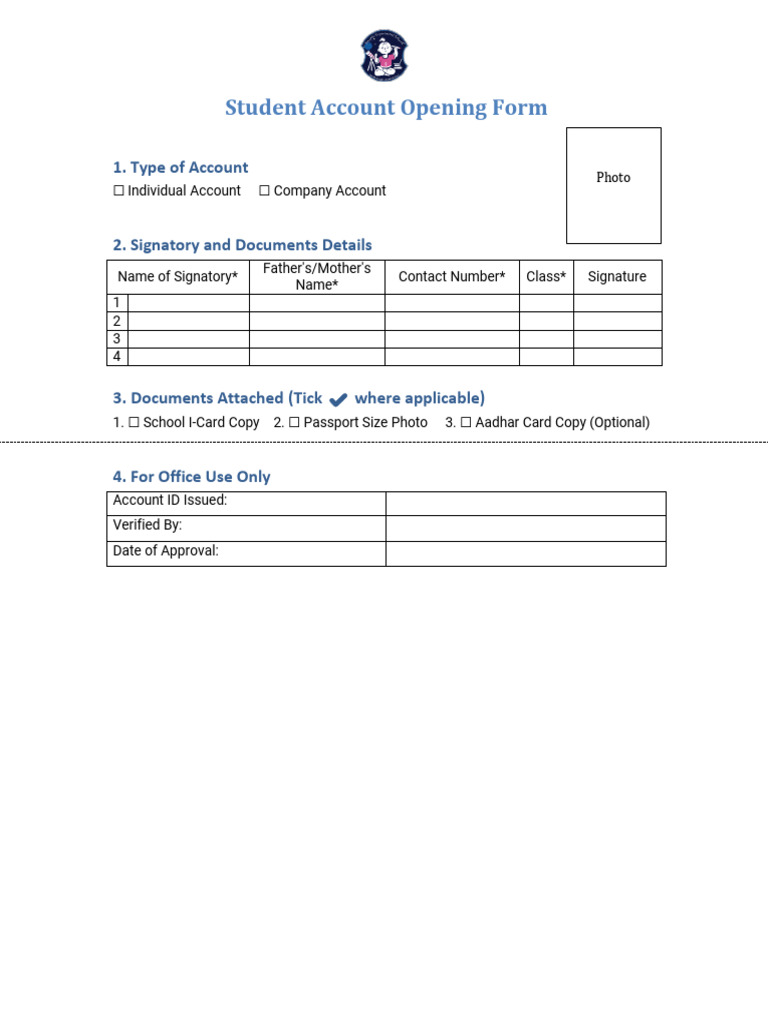 Student Account Opening Requirements | PDF