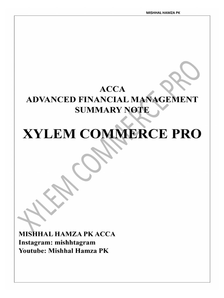 Afm Marathon Summary Notes | PDF
