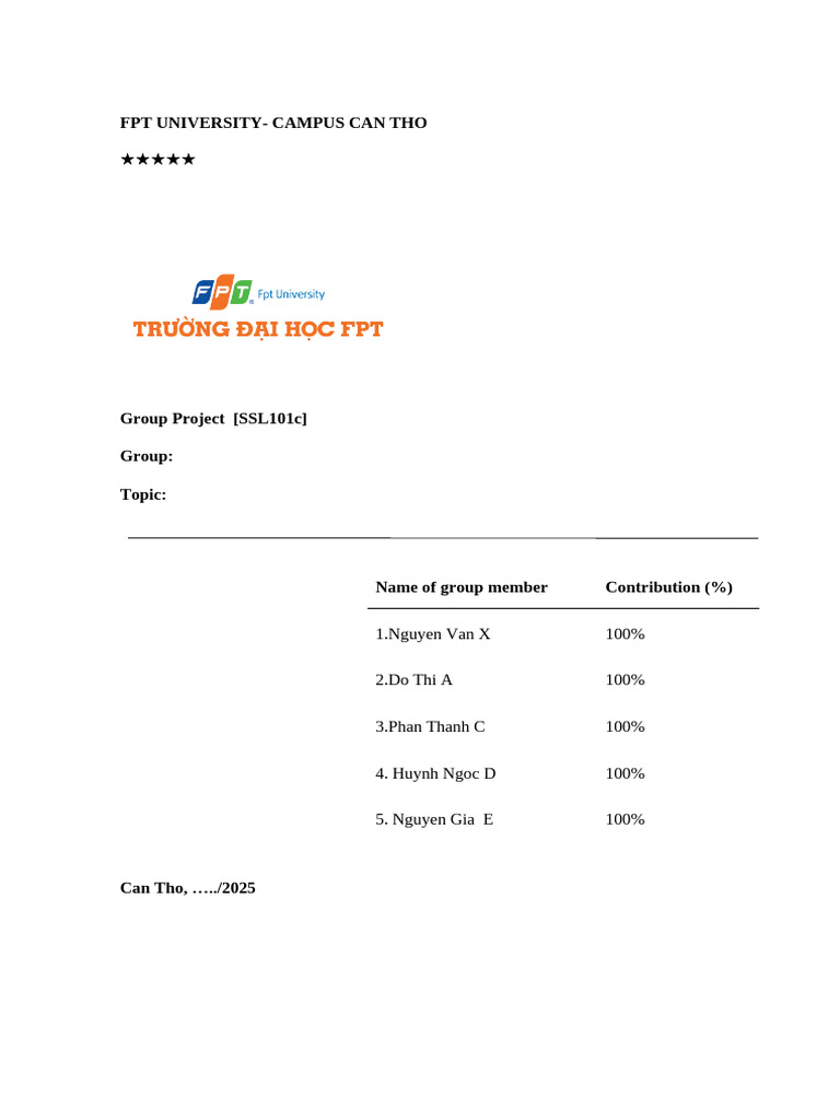 FPT University Group Project Guidelines | PDF | Essays | Plagiarism