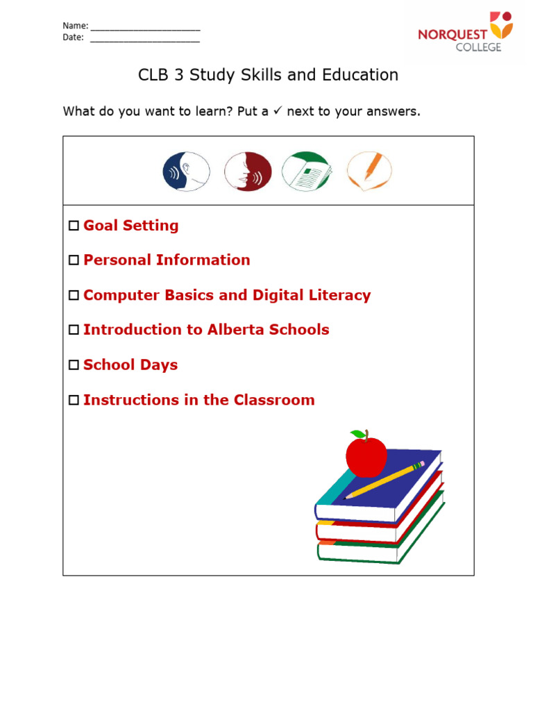CLB 3 Learning Goals Checklist | PDF