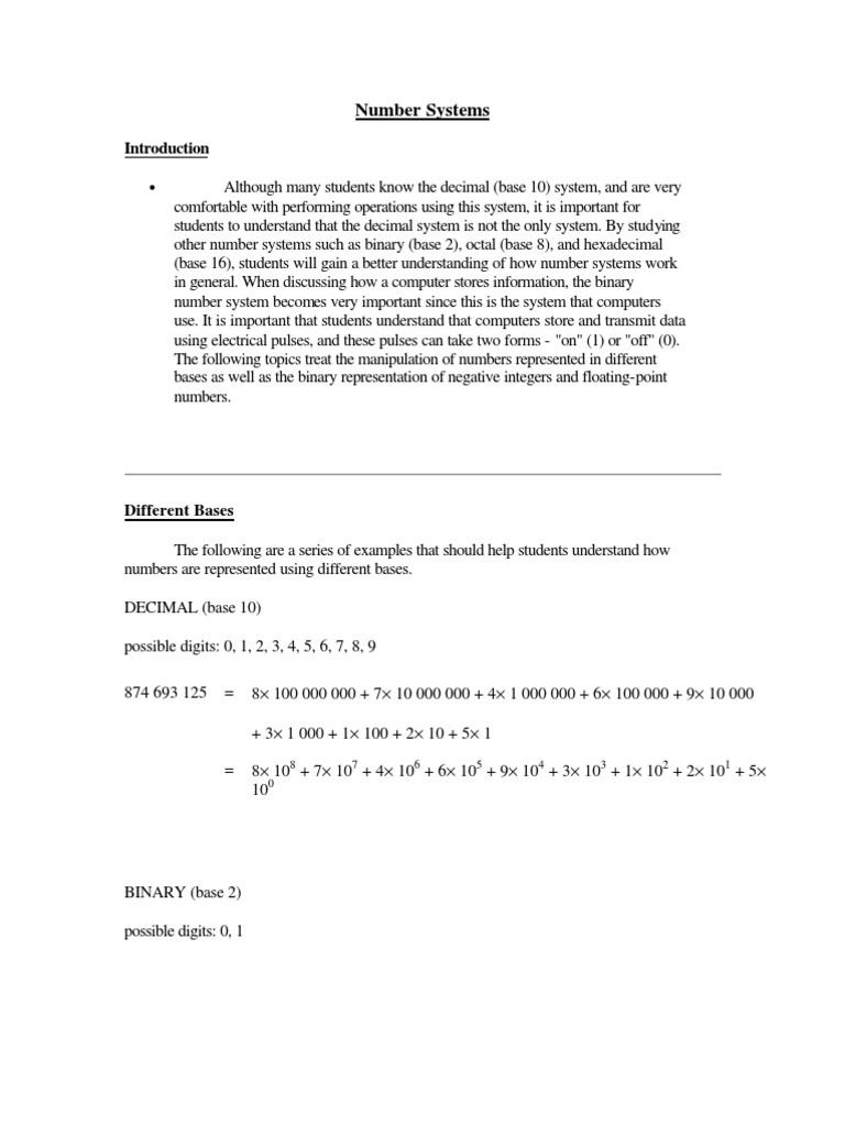 Numsys 2 | PDF | Binary Coded Decimal | Lexicology