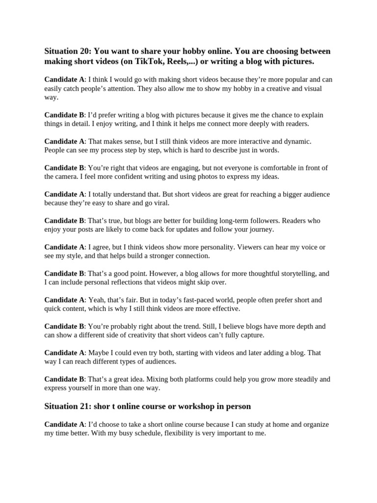 Comparing Video and Blog for Hobbies | PDF | Educational Technology ...