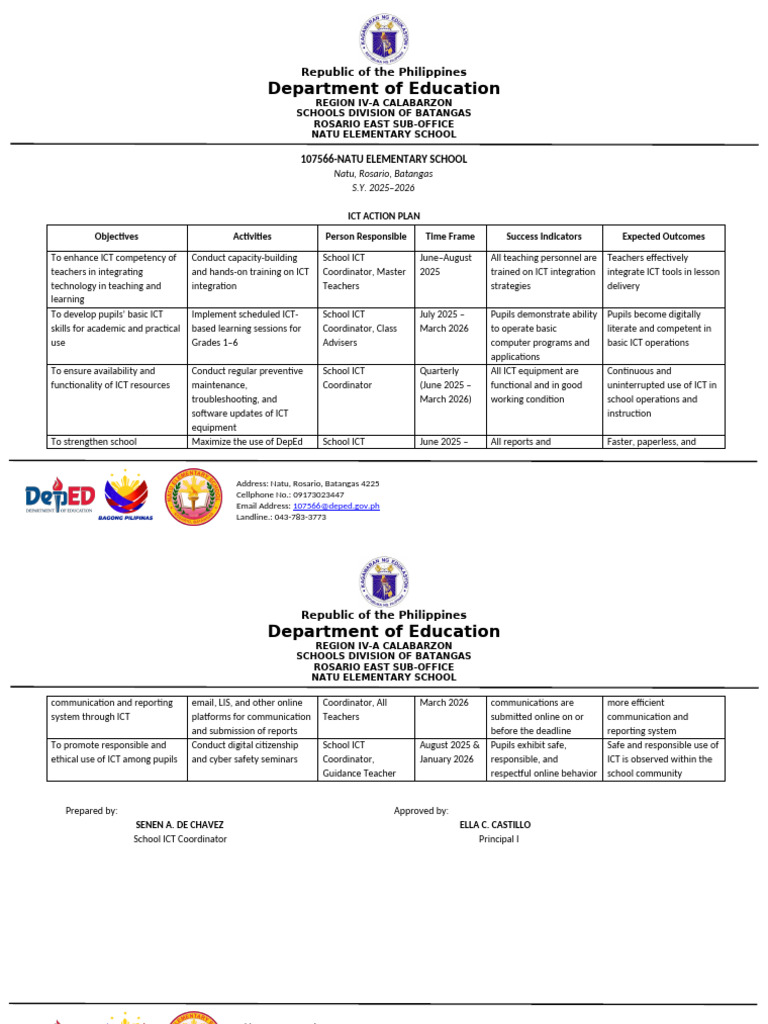 ICT Action Plan Natu ES | PDF | Information And Communications ...