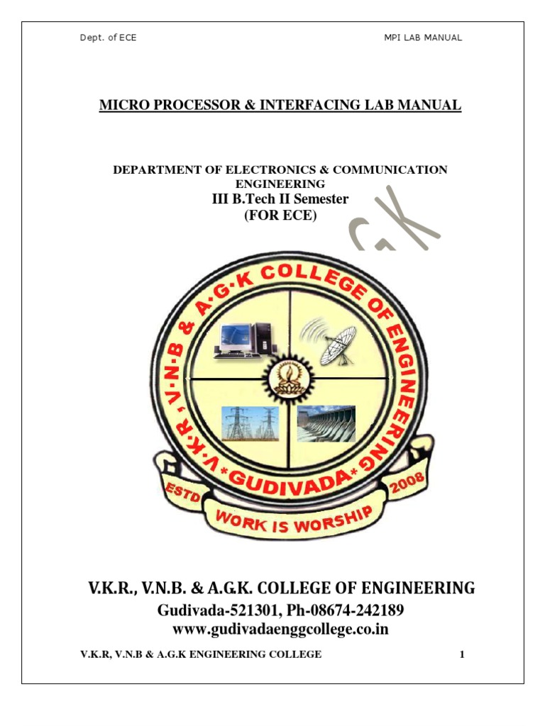 Microprocessor Interfacing Lab Manual | PDF | Assembly Language | Digital Technology