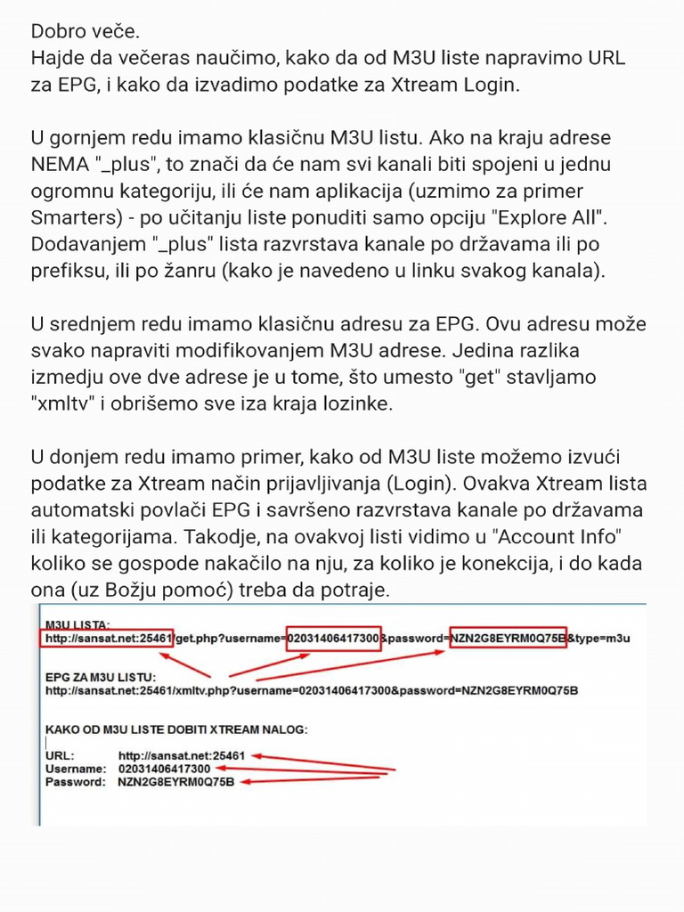 Upustvo Za EPG Liste | PDF