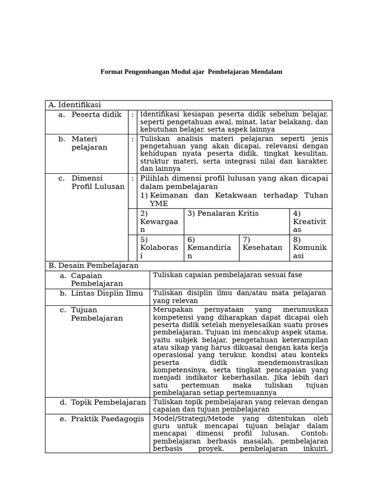 Modul Ajar Pembelajaran Kelas 3 | PDF