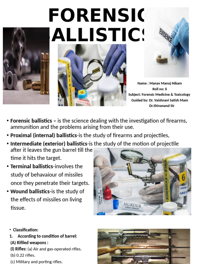 Forensic Ballistics Overview and Analysis | PDF | Gun Barrel ...