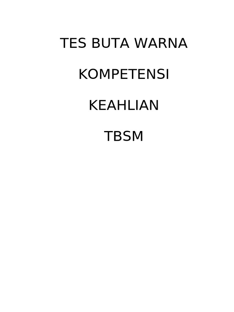 Tes Buta Warna - Standar | PDF