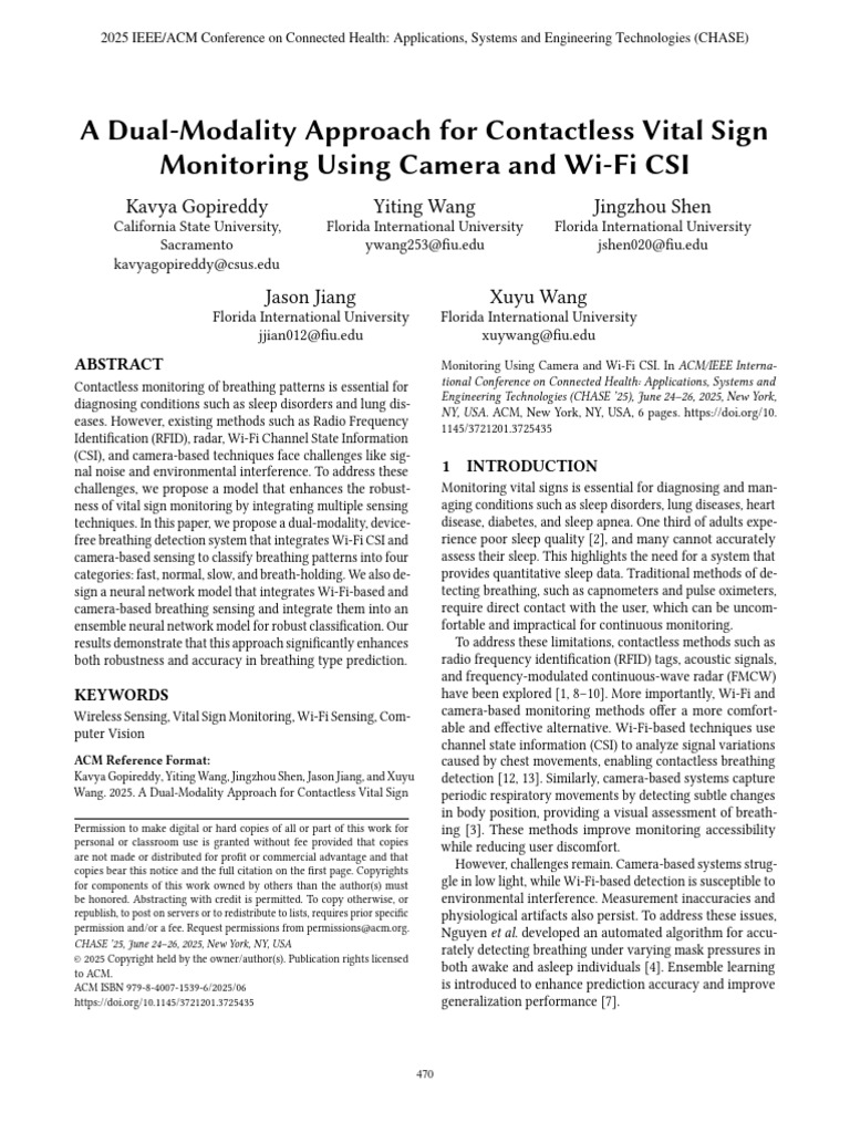 Contactless Breathing Detection System | PDF | Wi Fi | Radio Frequency ...