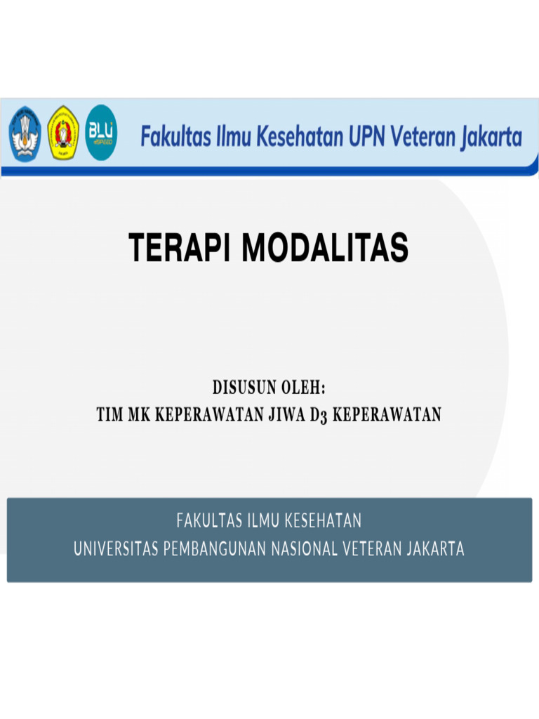 Panduan Terapi Modalitas Kesehatan Jiwa | PDF