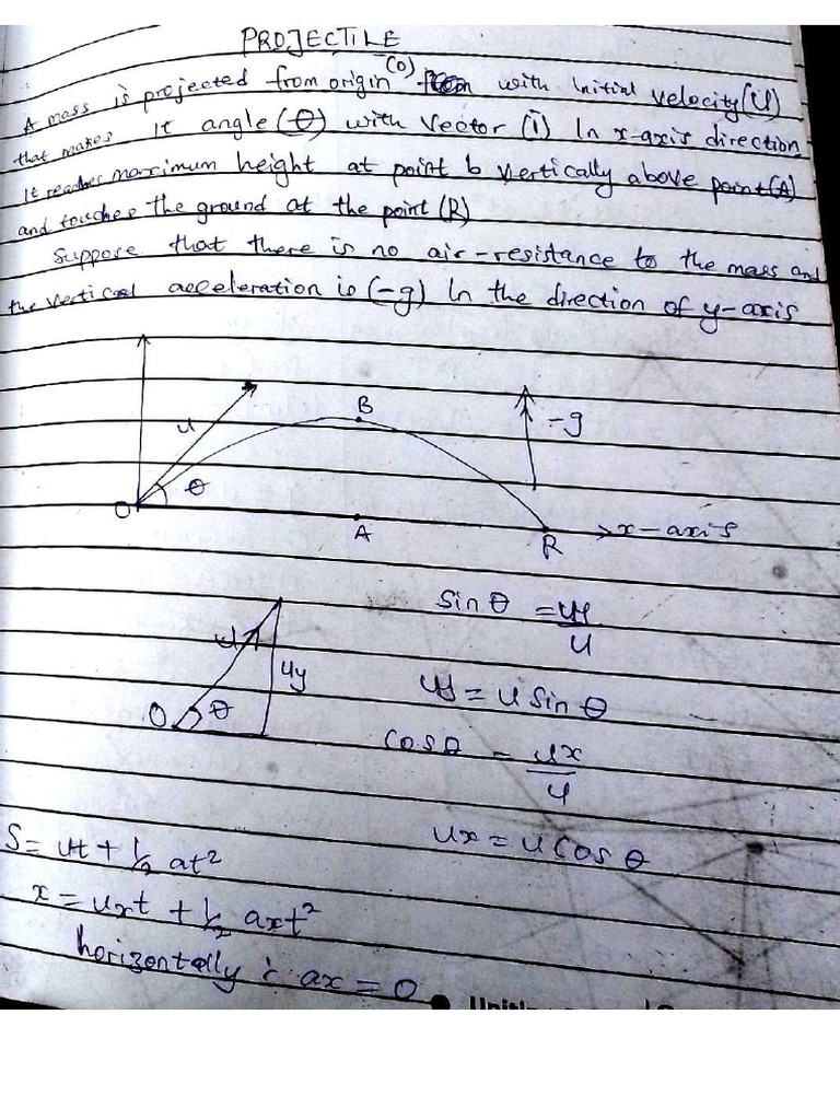MAT141 Lecture On Projectile and S.H.M | PDF
