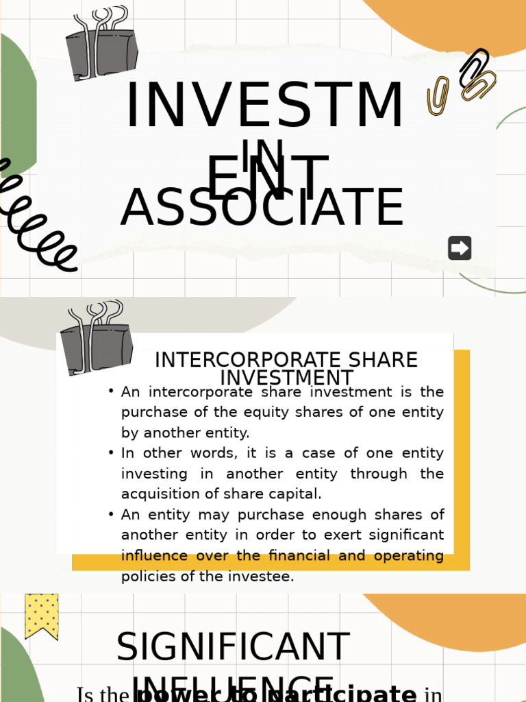 Intercorporate Share Investment Guide | PDF | Goodwill (Accounting ...