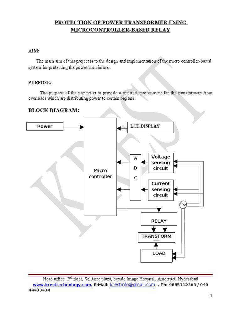 Protection of Power Transformer Using Microcontroller-Based Relay | PDF | Transformer | Relay