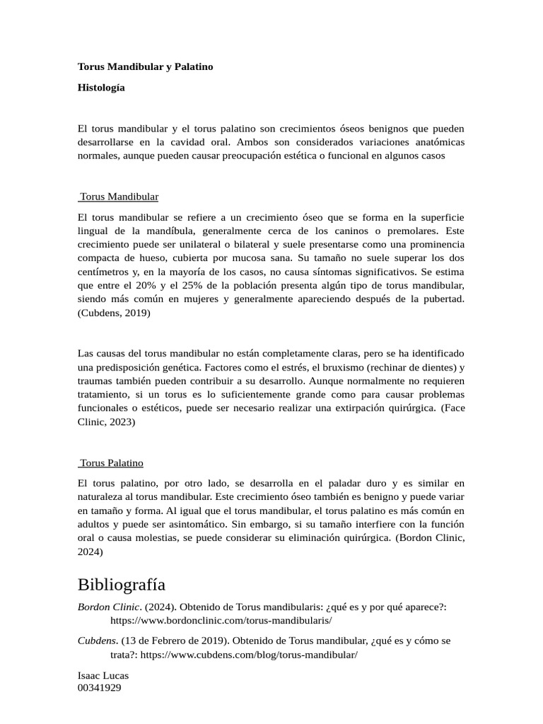 Torus Mandibular Isaac Lucas | PDF