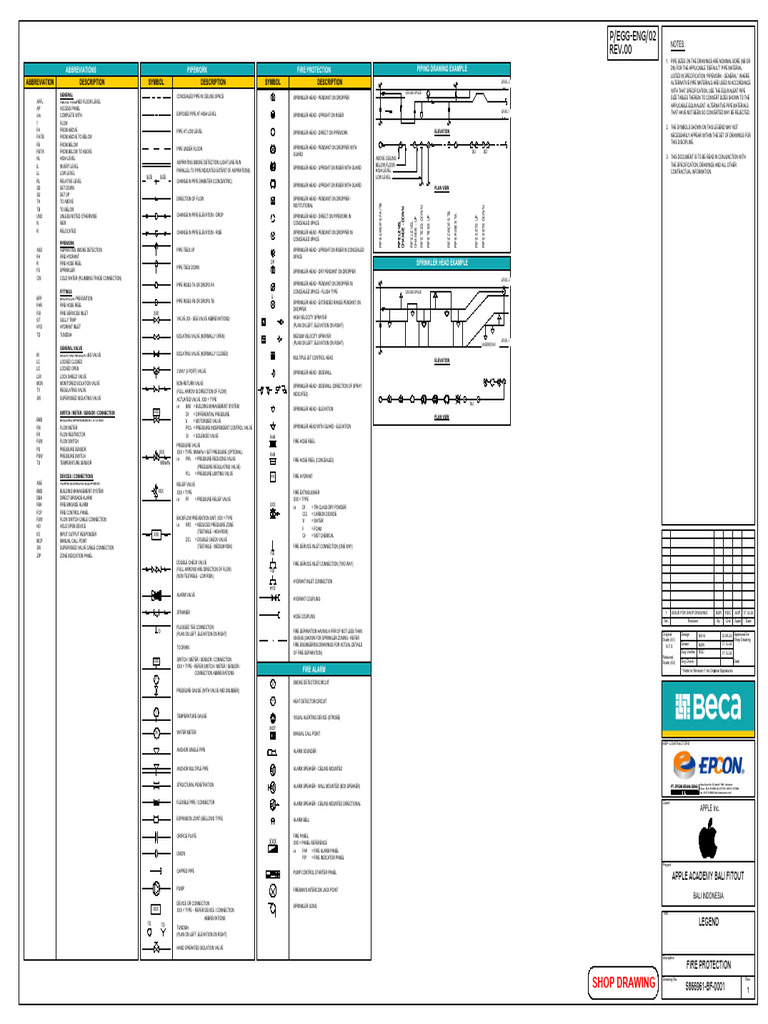 Fire Protection System Legend | PDF | Building Automation | Valve