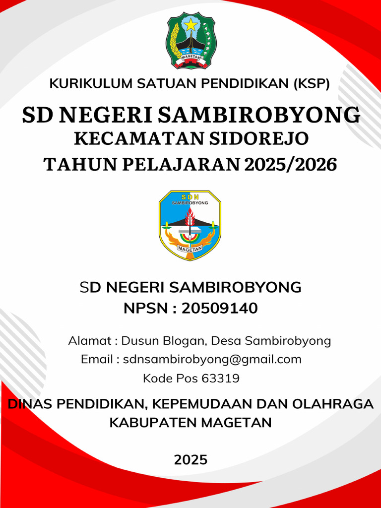 Merah Putih Modern Elegan Sampul Modul Ajar Pendidikan Pancasila ...
