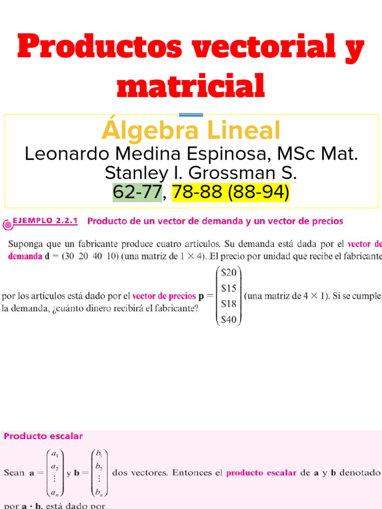 Algebra Lineal | PDF