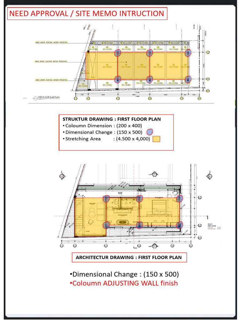 First Floor Plan Structural Drawing | PDF