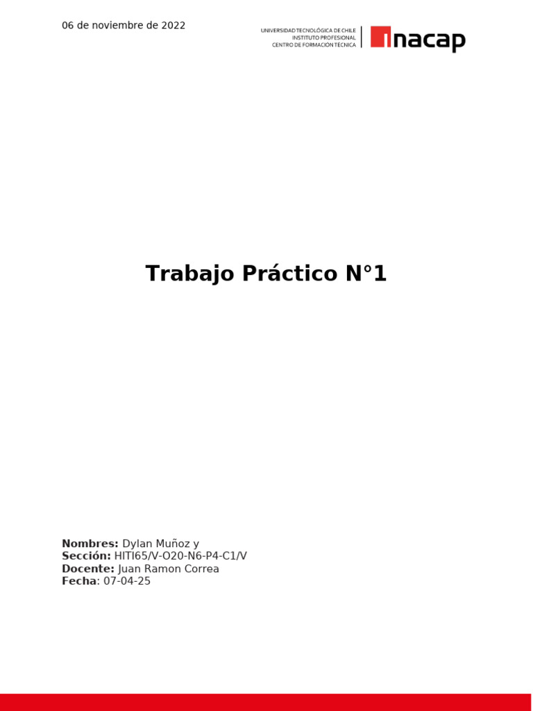 HITI65 - U1 - TP1 (1) Vairon y Dylan | PDF | Acero | Aleación