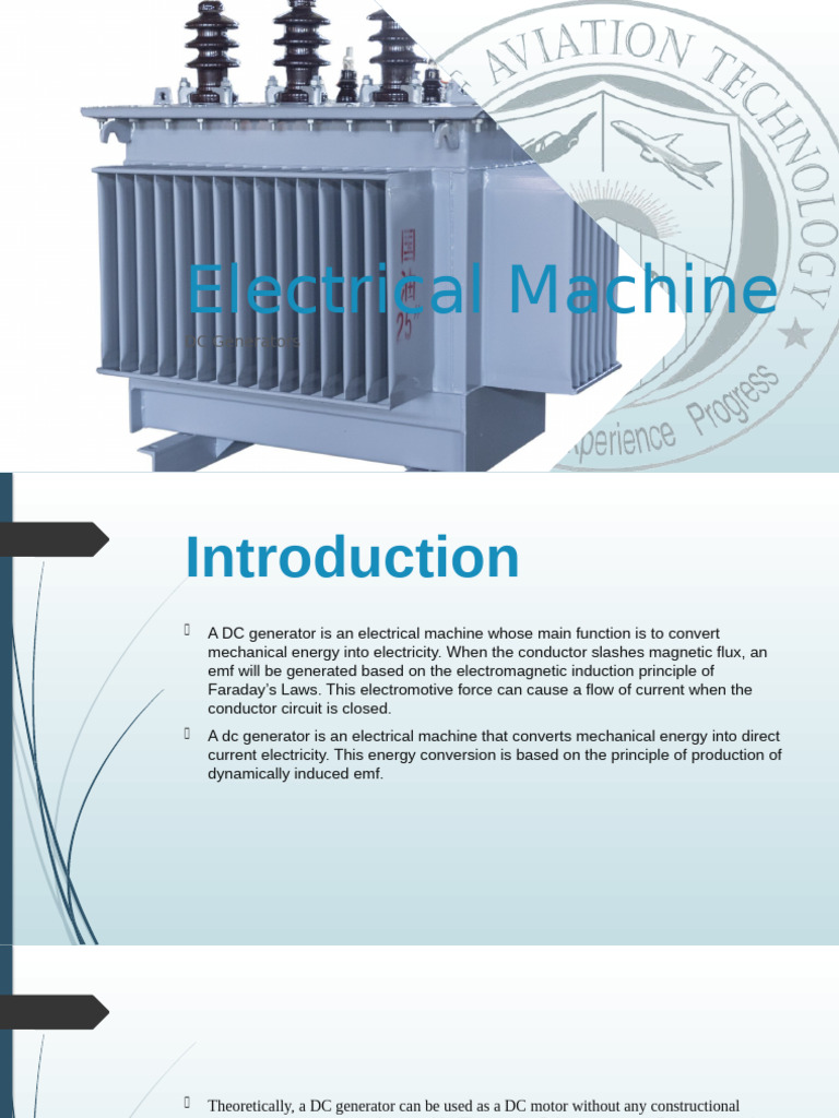 Electrical Machine DC Generator | PDF | Electromagnetic Induction | Electric Generator