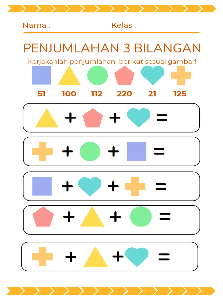 Koding Bilangan Bulat Lembar Kerja Kuning Minimalis | PDF