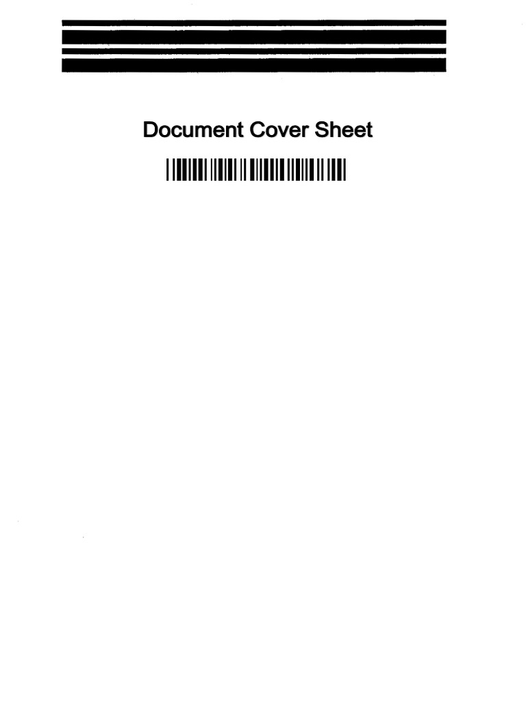 Cover Sheet | PDF