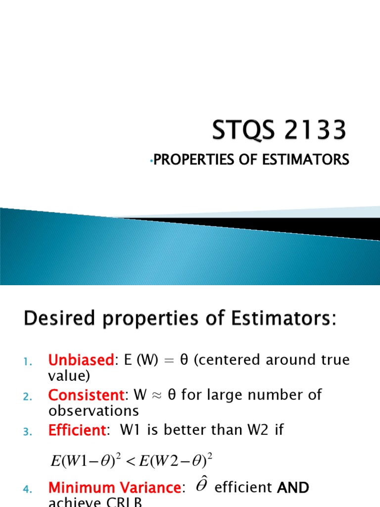 Properties of Estimators New Update Spin | PDF | Estimator | Bias Of An ... Properties of Estimators New Update Spin | PDF | Estimator | Bias Of An ...