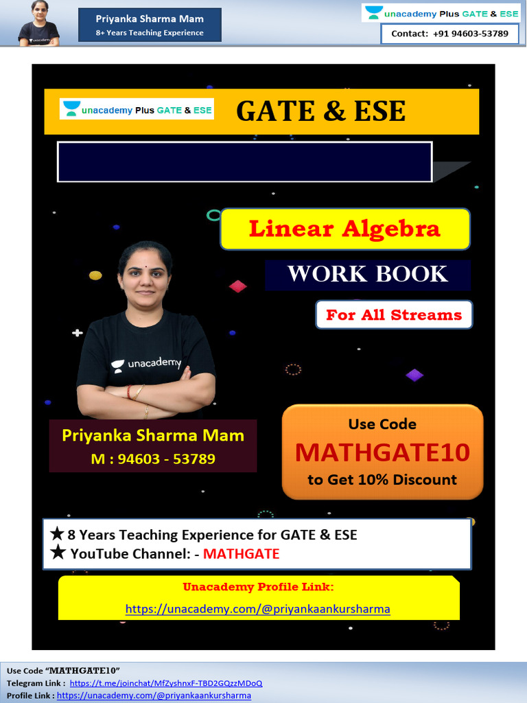 GATE Engineering Mathematics Discounts | PDF | Matrix (Mathematics ...