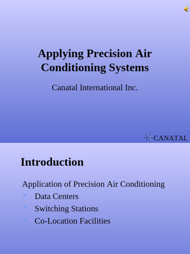Applying Precision Air Conditioning Systems: Canatal International Inc ...