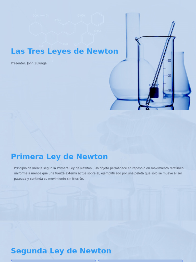 Tres Leyes de Newton Explicadas | PDF | Fuerza | Las leyes del ...