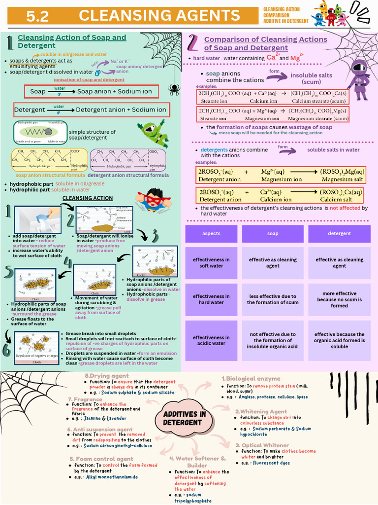 Soap Anions vs. Detergents in Cleansing | PDF | Detergent | Soap