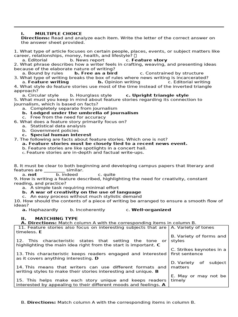Exam 13 Answer Key | PDF | Journalism | News