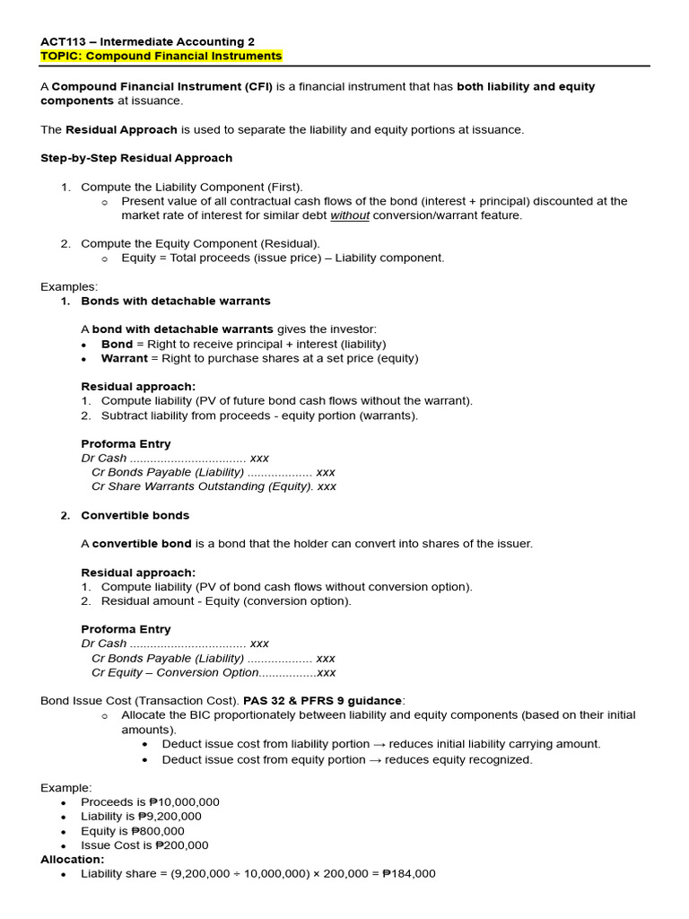 113.bonds and Compound Financial Instruments | PDF | Bonds (Finance ...