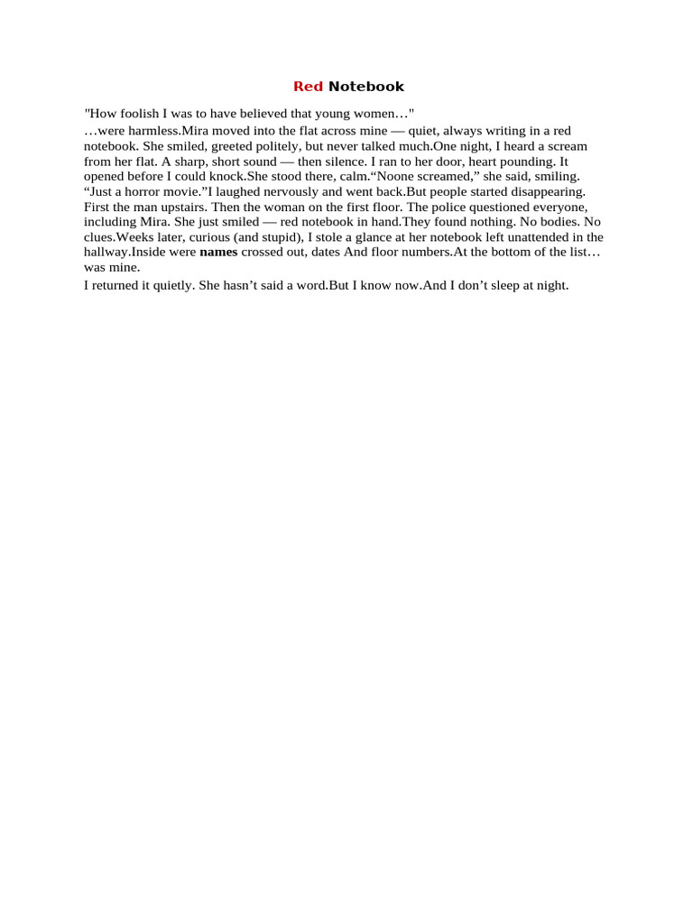 Names: Notebook | PDF