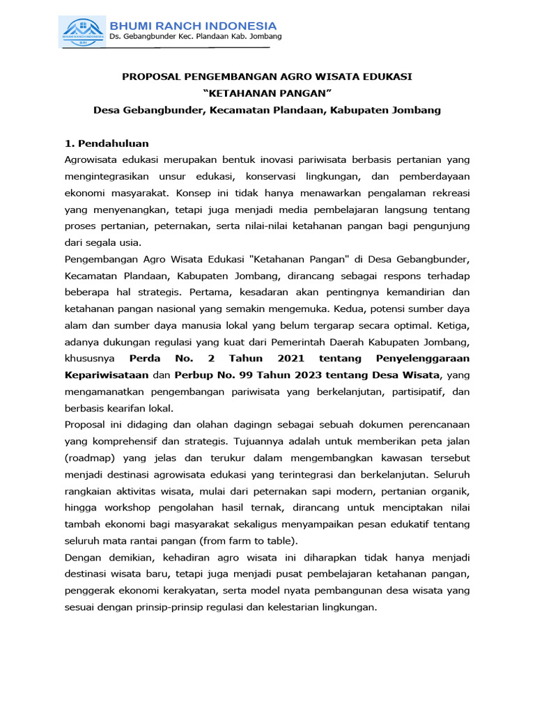 Proposal Agro Tourism 12 Sept 2025 | PDF