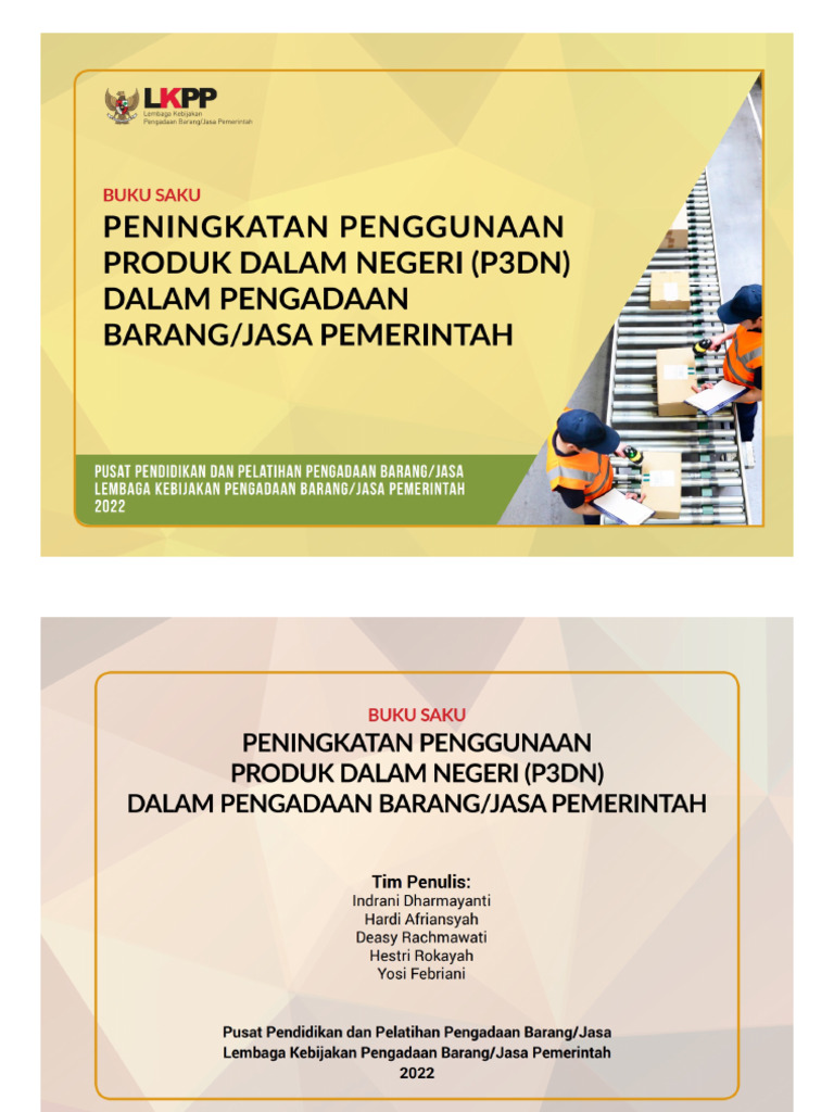 Buku Saku P3DN Dalam PBJP | PDF