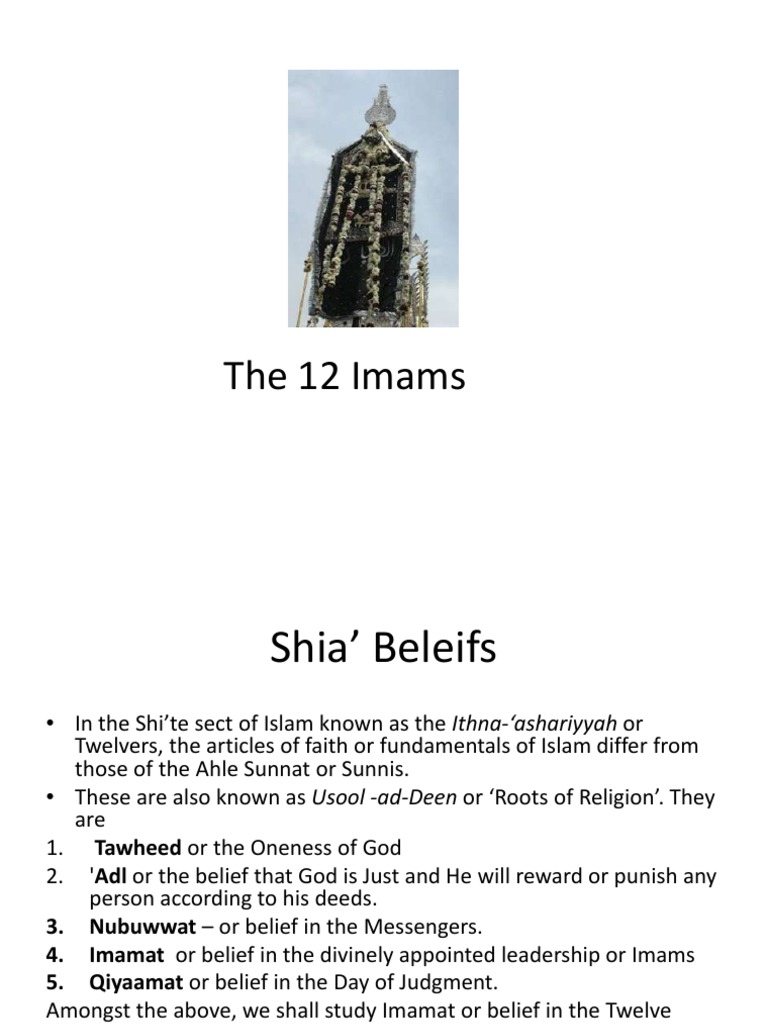 The 12 Imams Revision Chart | PDF | Shia Islam | Ali