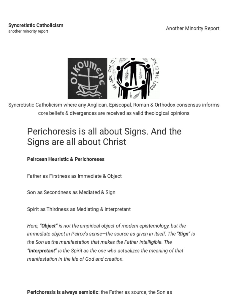 Perichoresis Is All About Signs. and The Signs Are All About CHR | PDF