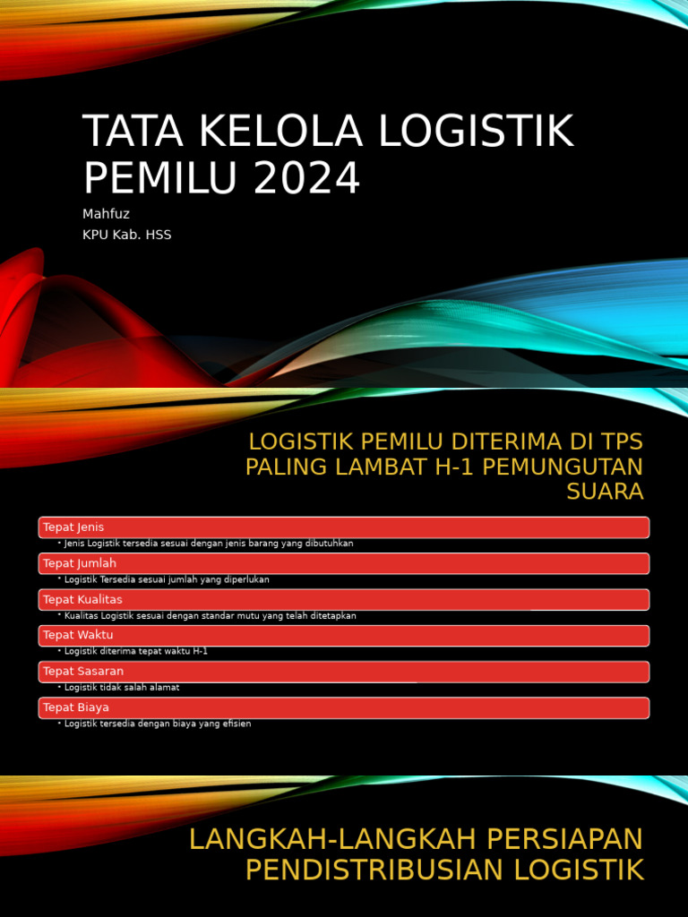 Tata Kelola Logistik Pemilu 2024 | PDF
