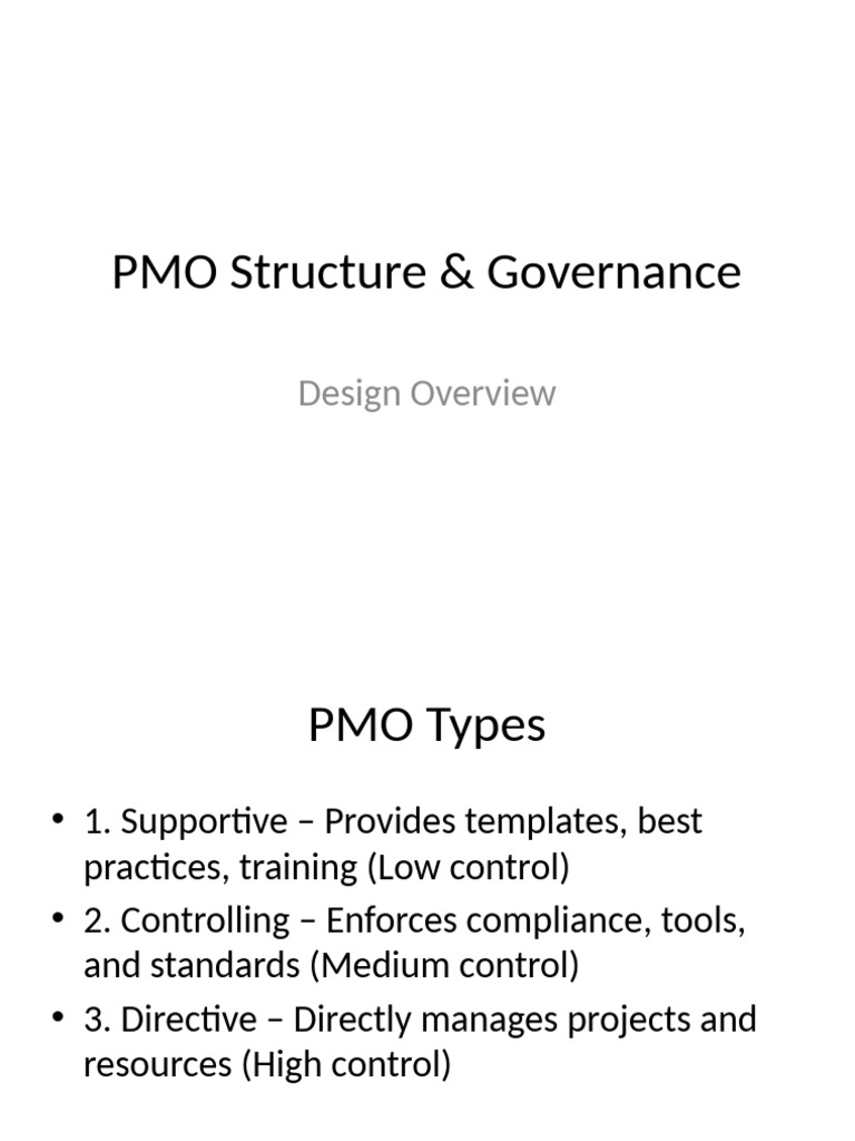 PMO Organizational Structure Overview | PDF