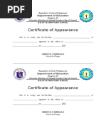 Template - Certificate of Appearance | PDF