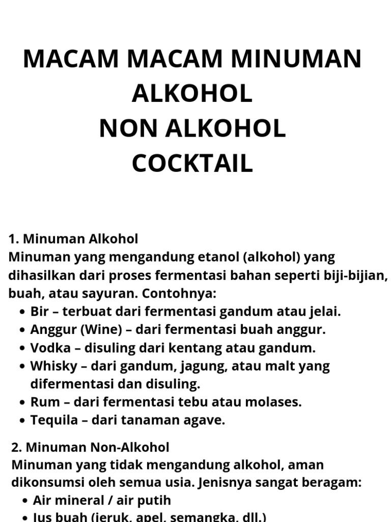 Macam Macam Minuman PDF | PDF